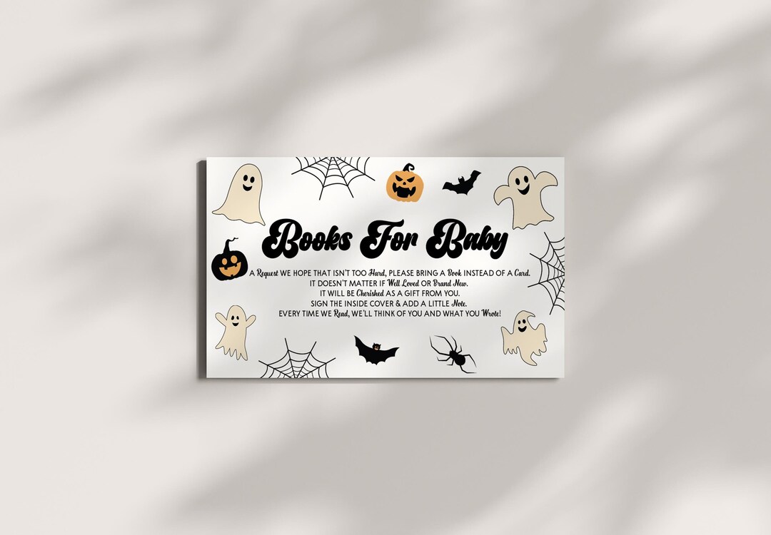 A Little Boo is Almost Due Halloween Baby Shower Books for Baby Card ...