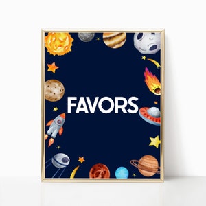 Outer Space Galaxy Themed Party Sign Set | 8x10 Birthday Party Baby ...