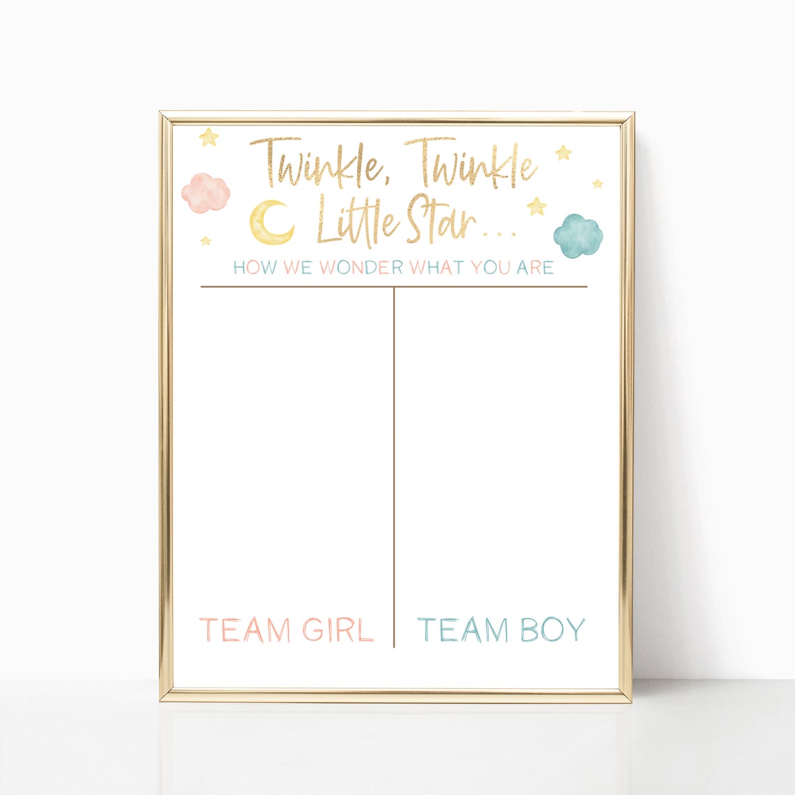 Twinkle Twinkle Little Star How We Wonder What You Are Gender Reveal ...