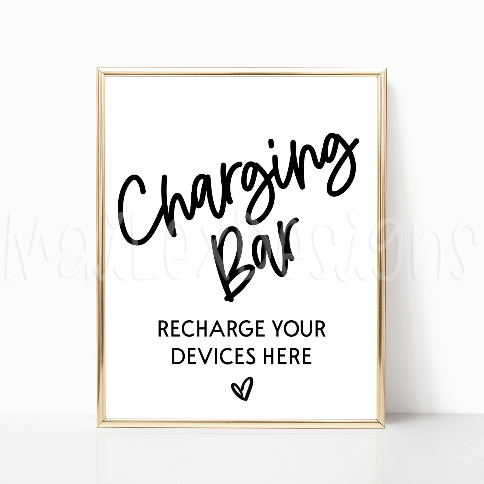 Charging Bar Sign Charge Your Phone Here Sign 8x10 Sign | Etsy