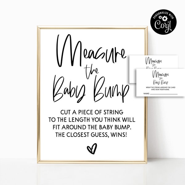 Measure Baby Bump Cards - Etsy