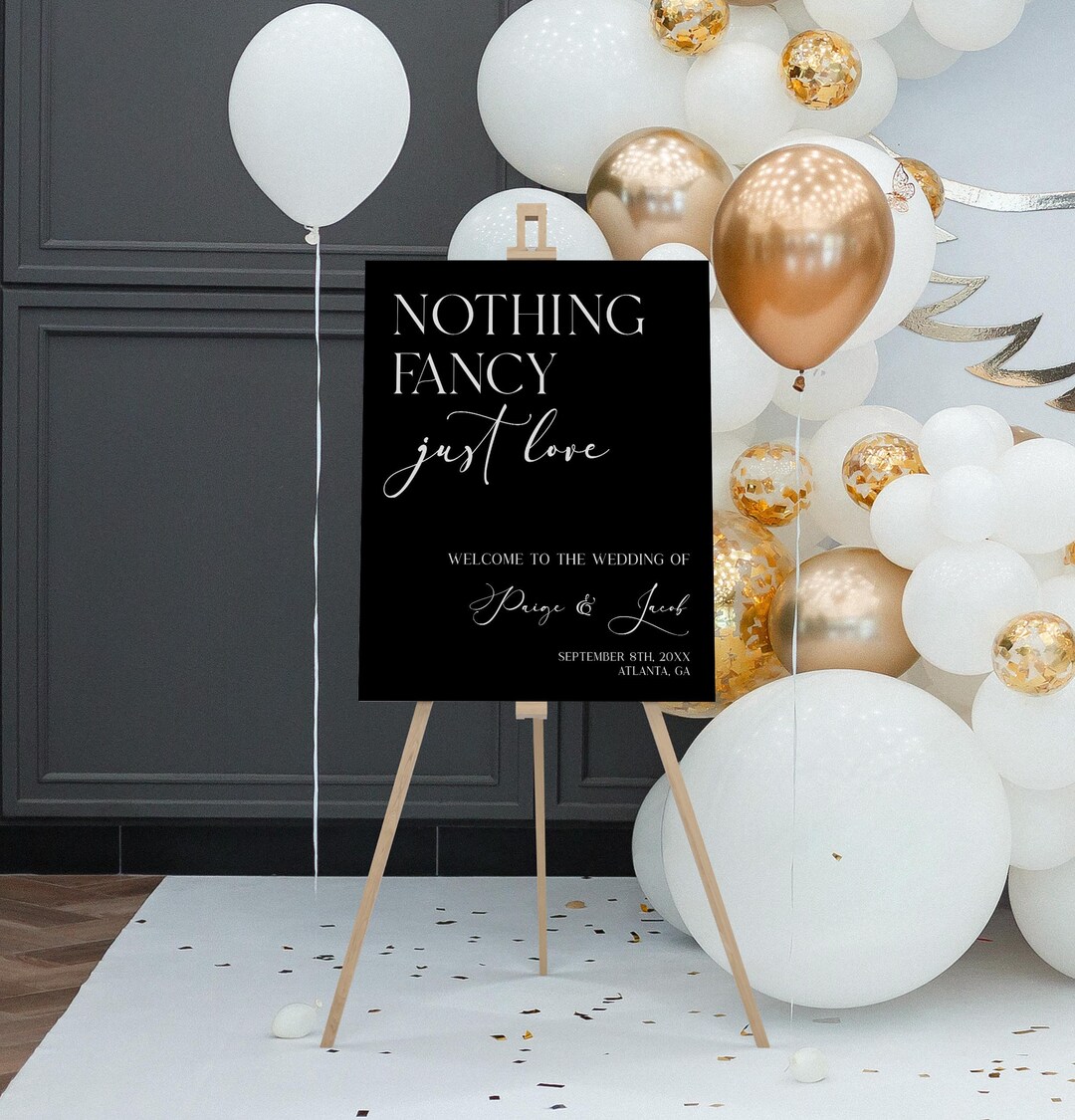 Nothing Fancy Just Love Modern Minimal Minimalist Casual Wedding ...