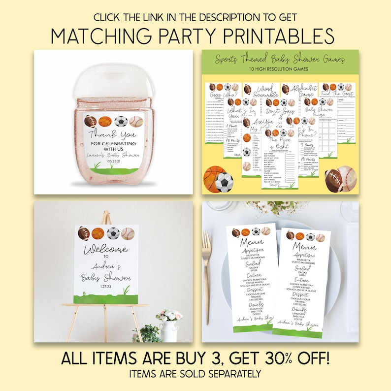 Sports Themed Thank You Card Editable Folded Thank You Note - Etsy