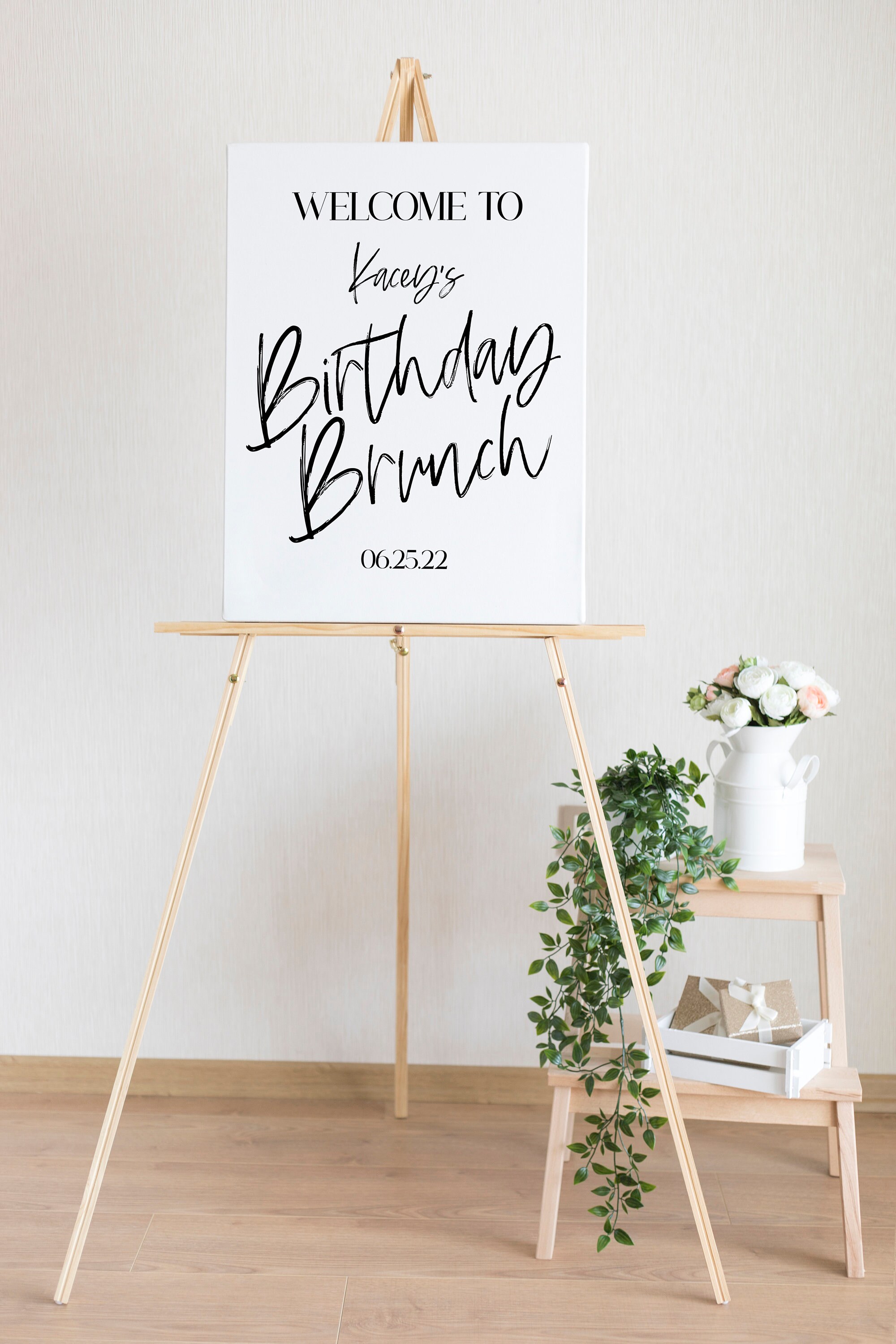Birthday Brunch Welcome Sign | Editable Birthday Party Welcome Sign - Etsy