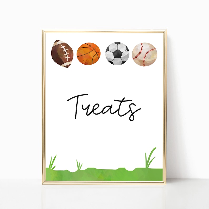 Sports Themed Party Sign Set 8x10 Football Baseball - Etsy