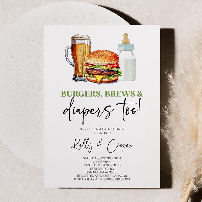 Bbq Baby Diaper Shower - Etsy UK