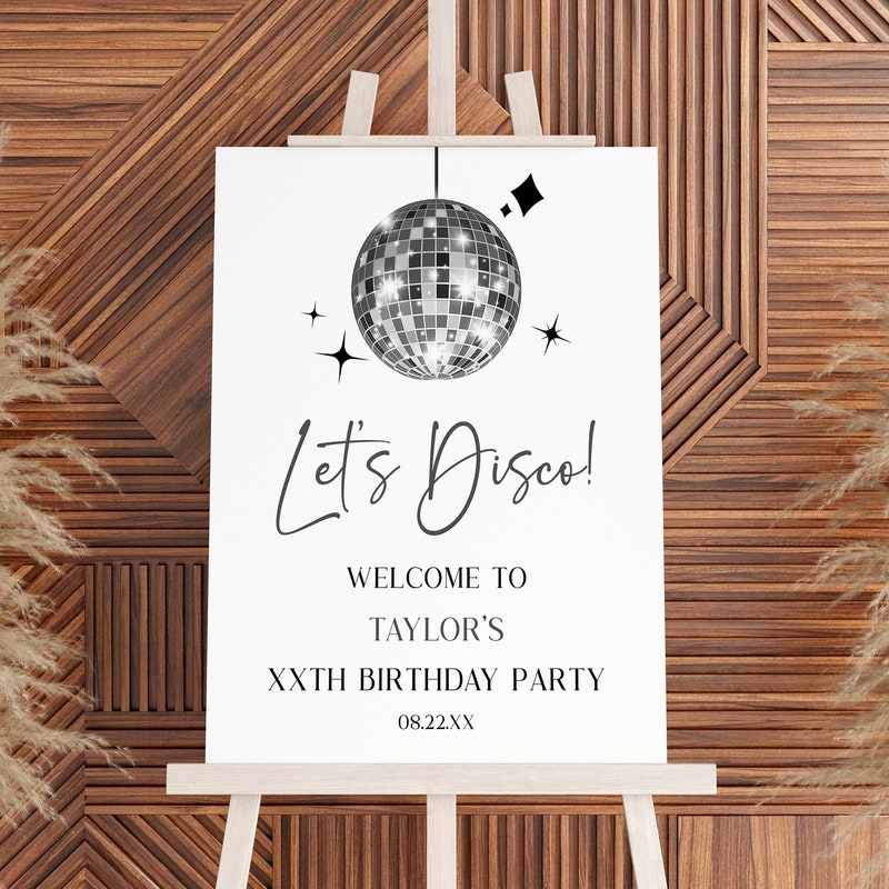 Disco Poster Birthday - Etsy
