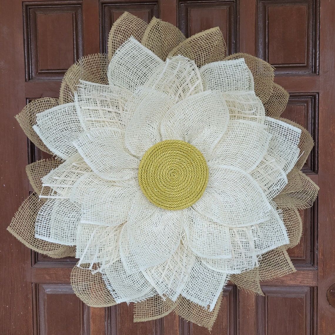 Gold Flower Wreath Centers, Flower Petal Center, Jute Rope Centers ...