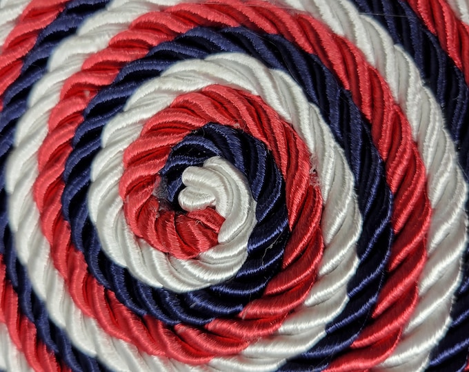Red White Blue Braided Rope Center for Flower Petal Wreath - Etsy
