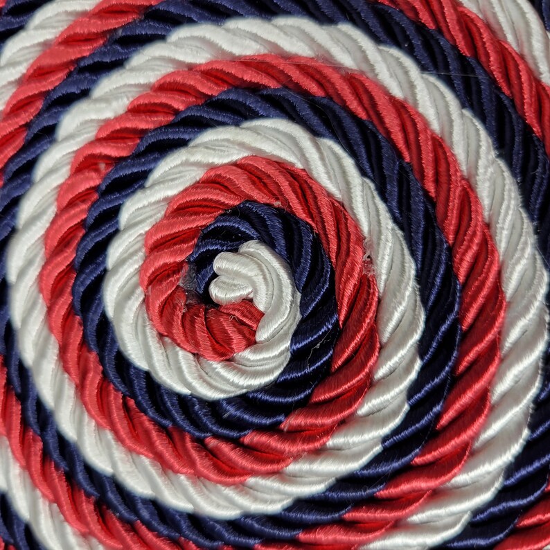 Red White Blue Braided Rope Center for Flower Petal Wreath - Etsy
