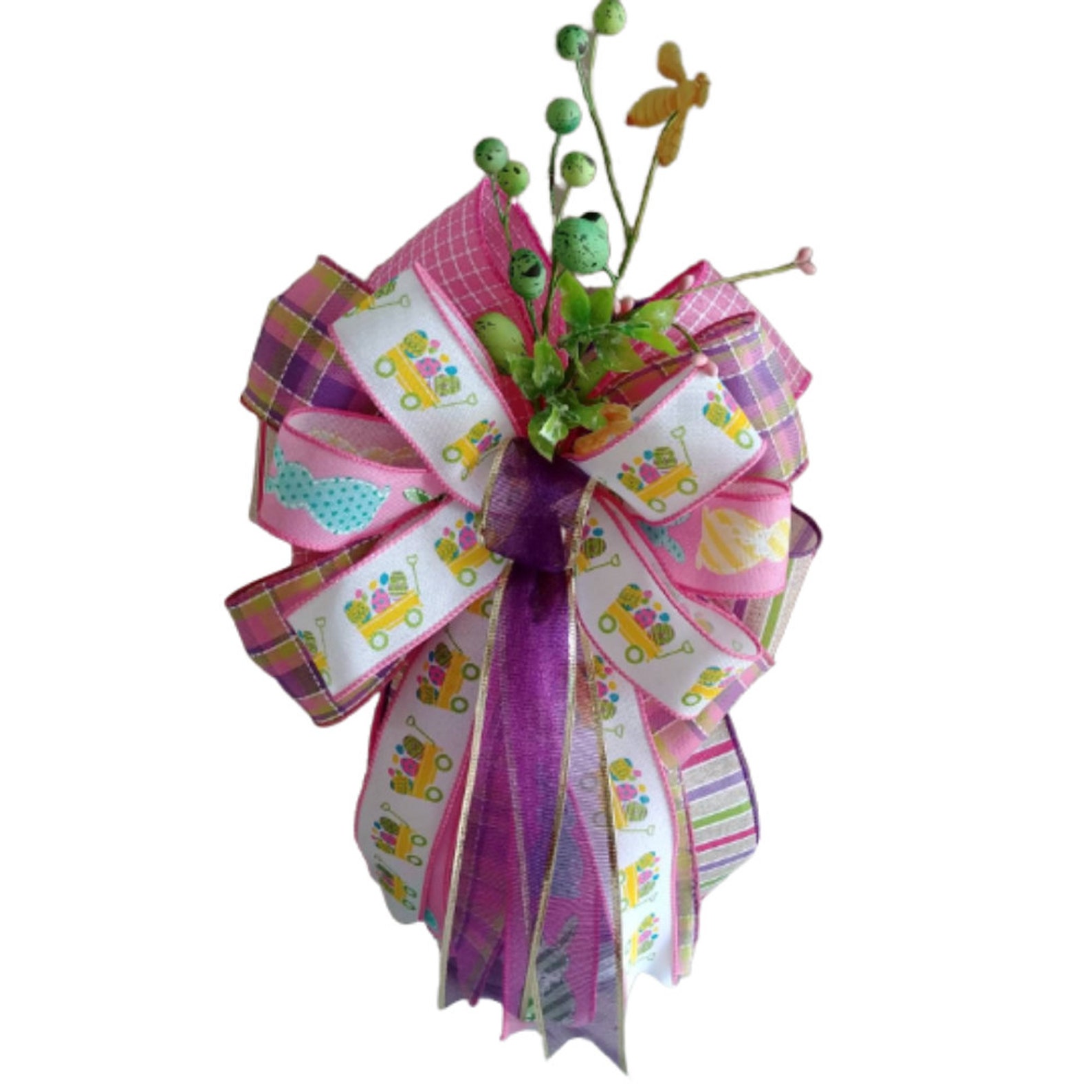 Easter Bow Easter Bunny Lantern Bow Spring Decor Bow for - Etsy