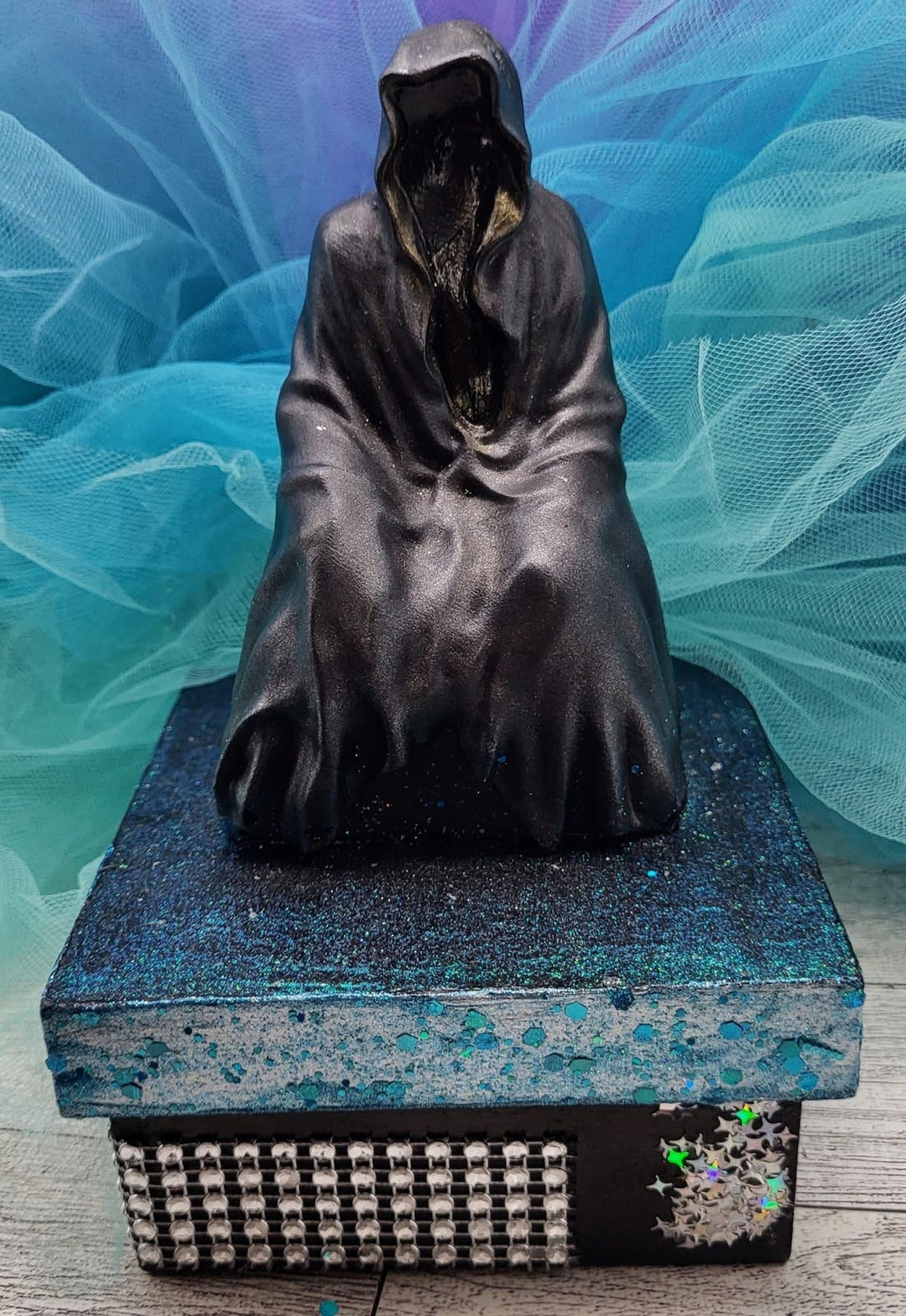 Wraith Grim Reaper Goth Secret Box With Sparkles - Etsy