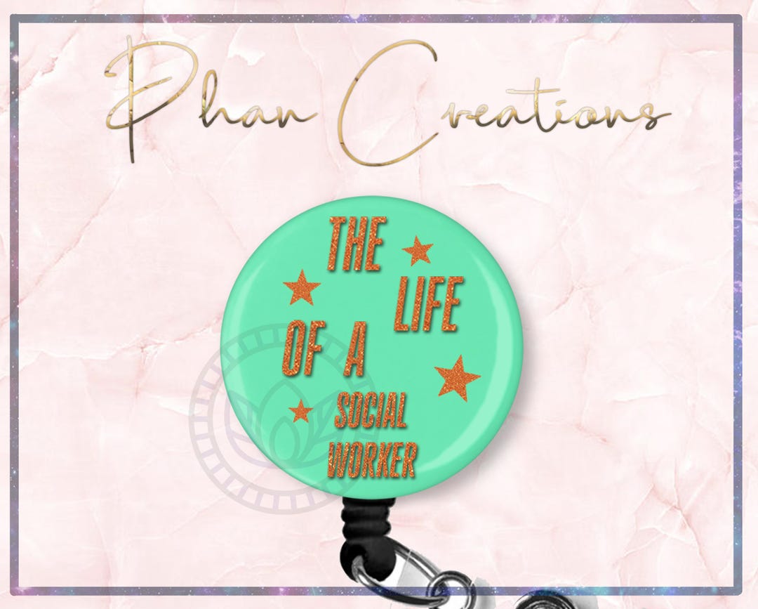 The Life of A SOCIAL WORKER Badge Reel, TS12 Badge Reel, Swift Badge ...