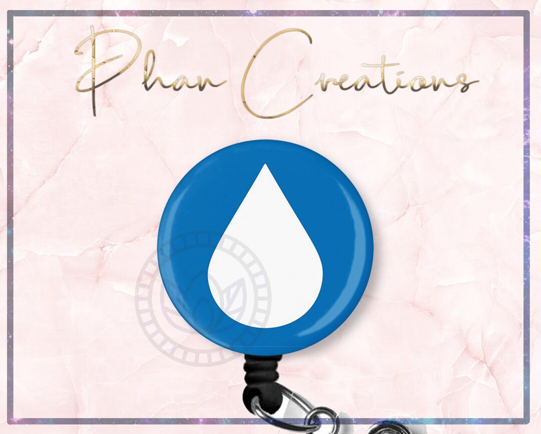 Severance Water Drop Badge Reel, Funny Badge Reel, Severance Badge Clip ...