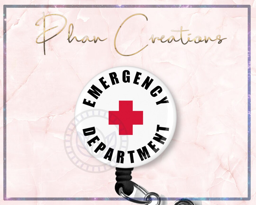 Emergency Room Nurse Badge Reel, ER Nurse ID Badge Holder, Emergency ...