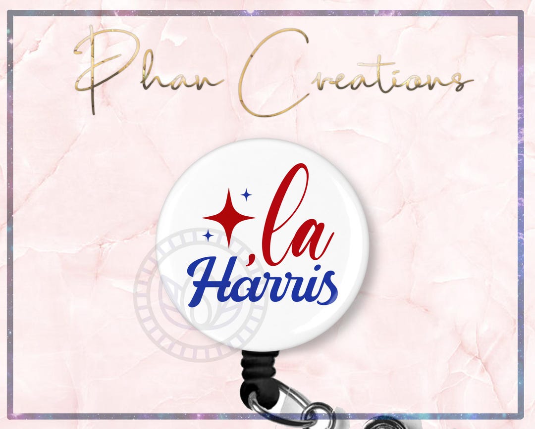 Kamala Harris Badge, Presidential Badge, Harris Badge, Retractable ...