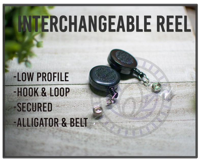 Interchangeable Badge Reel | Hook and Loop ID Badge Reel | Retractable ...