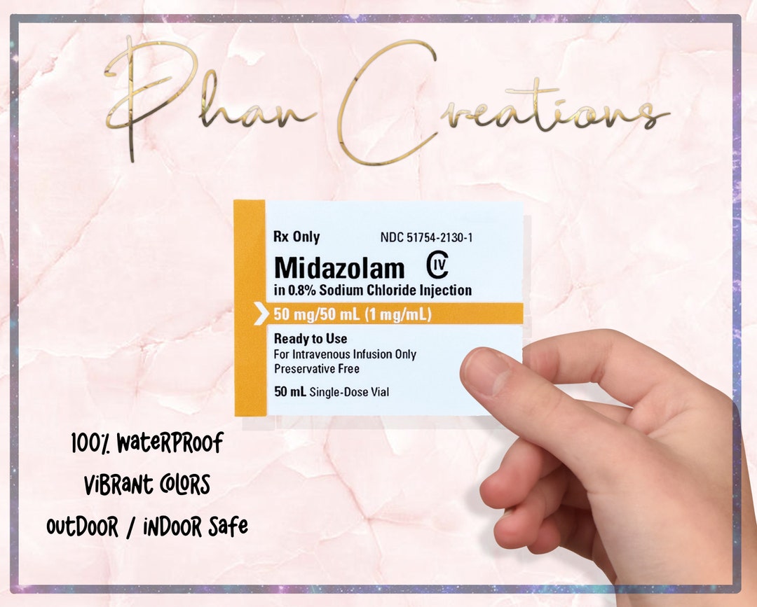Midazolam Versed Sticker, CRNA Sticker | Hydro Flask Vinyl Sticker ...