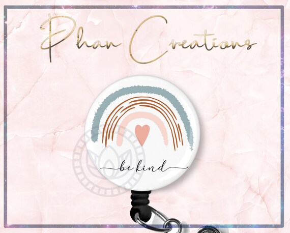 Be Kind Badge Reel Rainbow Badge Reel Positivity Badge | Etsy