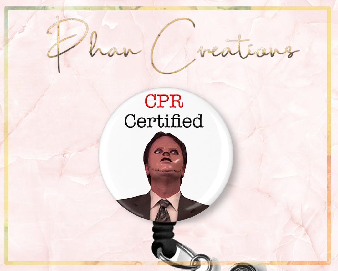 CPR Certified ID Badge Reel, Funny Badge Reel, Respiratory Therapist ...