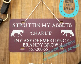 Custom Plastic Contact Stall Sign, in Case of Emergency Sign, Contact ...