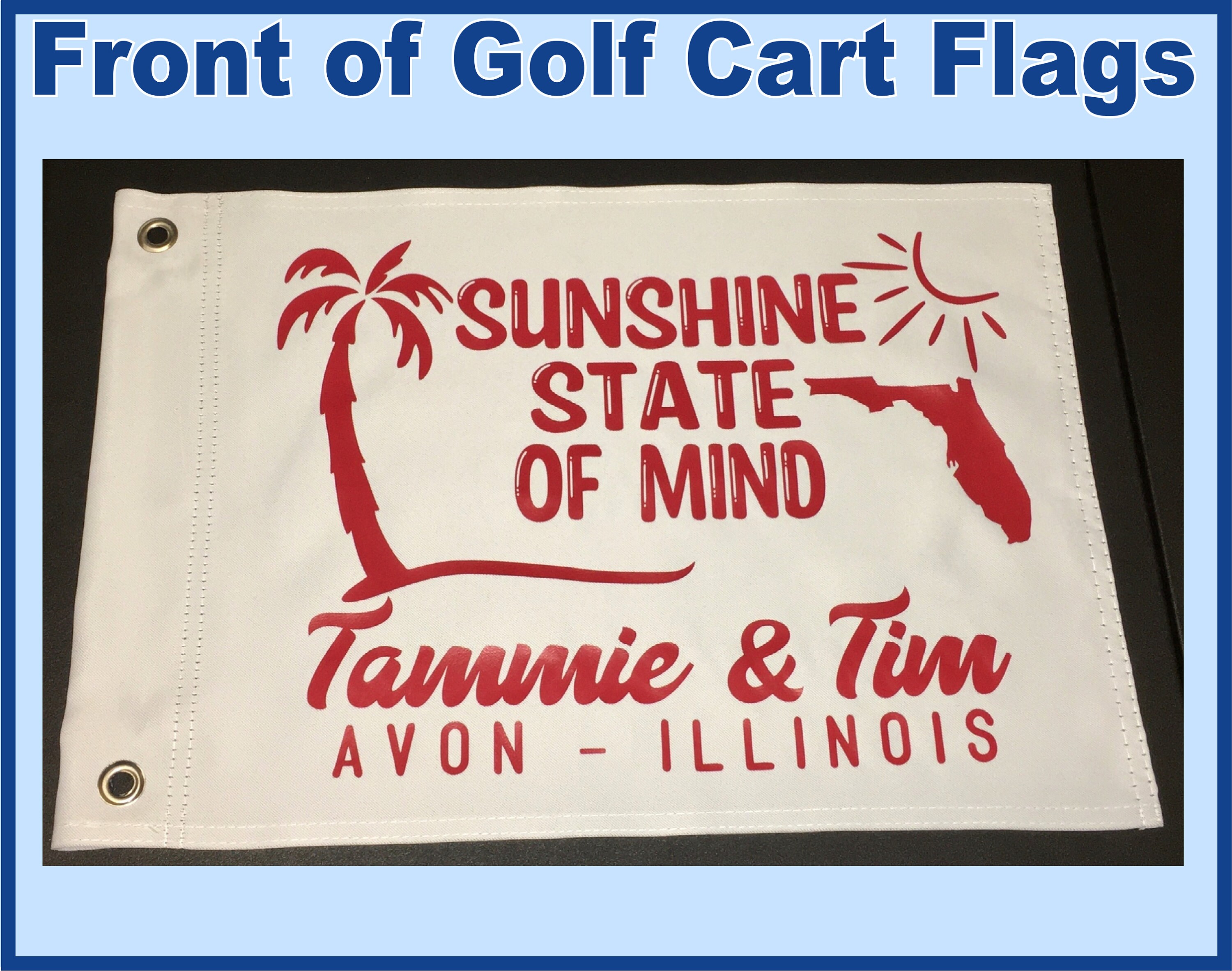 Unique Snowbird, Campers or Golfers Golf Cart Flag, Two Sided, Free ...