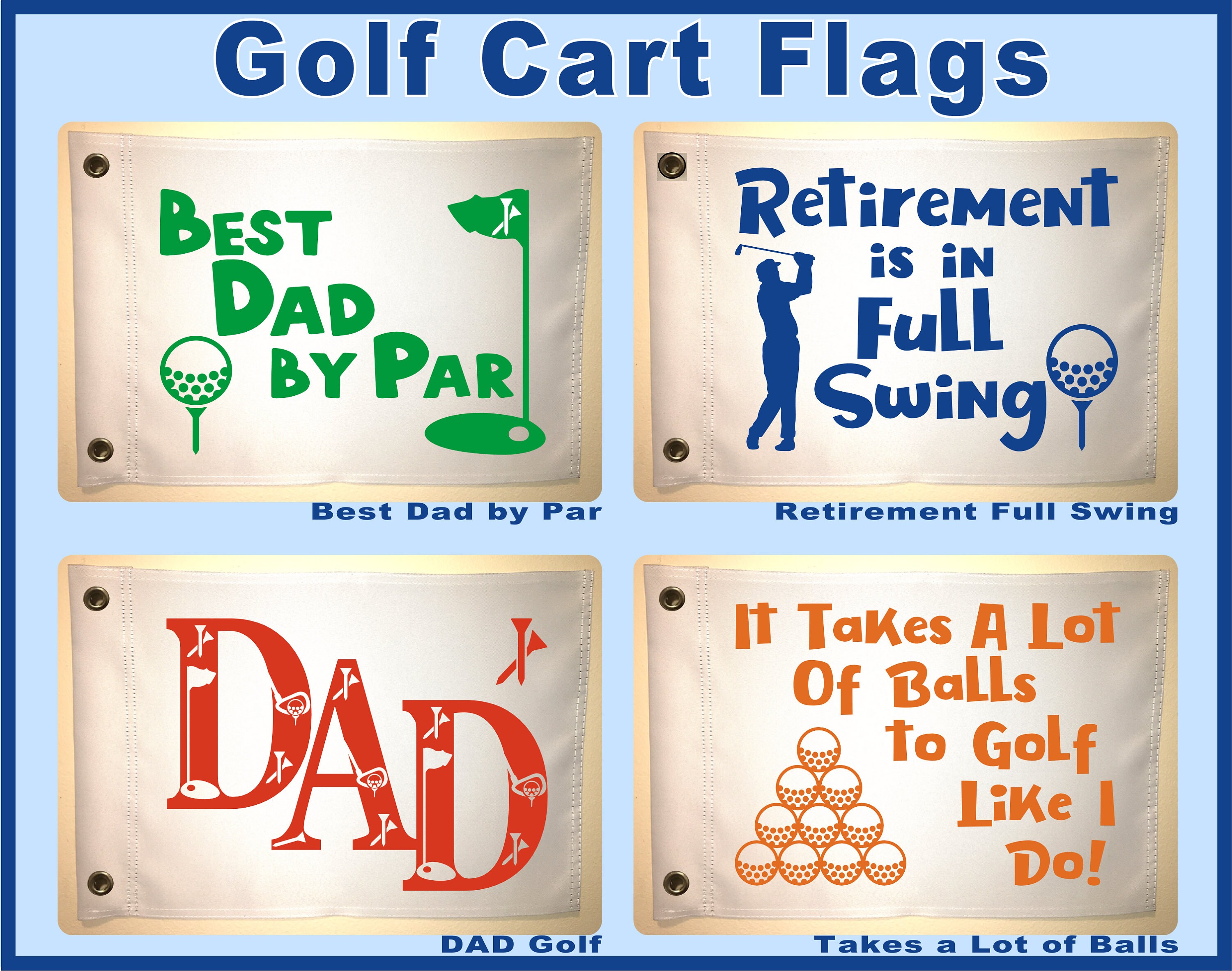 Unique Snowbird, Campers or Golfers Golf Cart Flag, Two Sided, Free ...