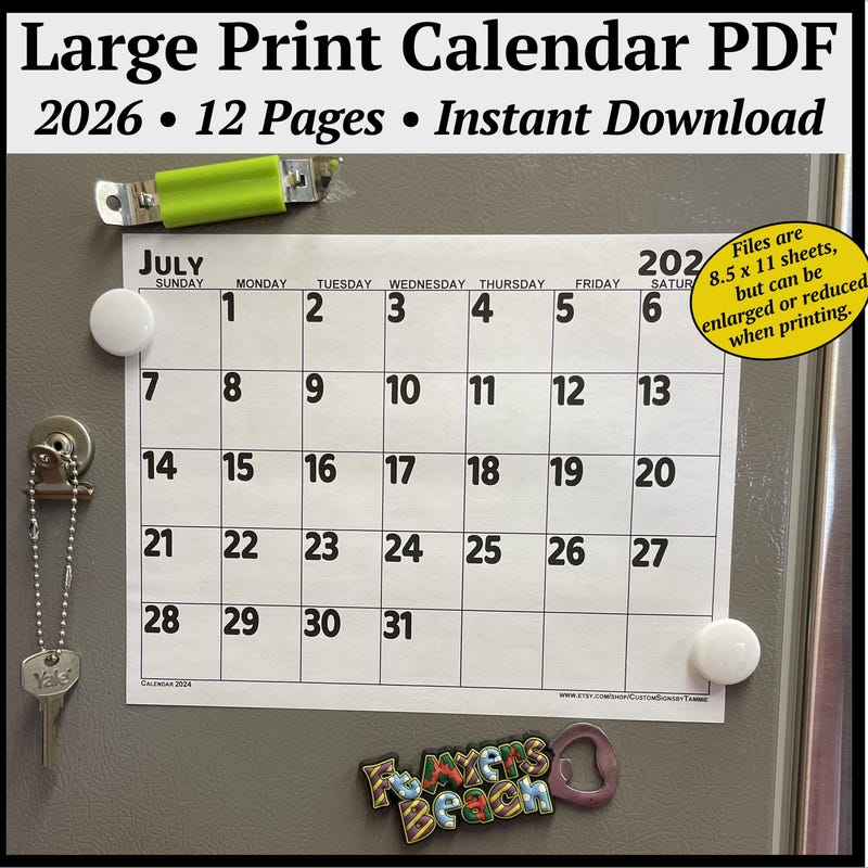 Wall Calendar Large Sheets - Etsy