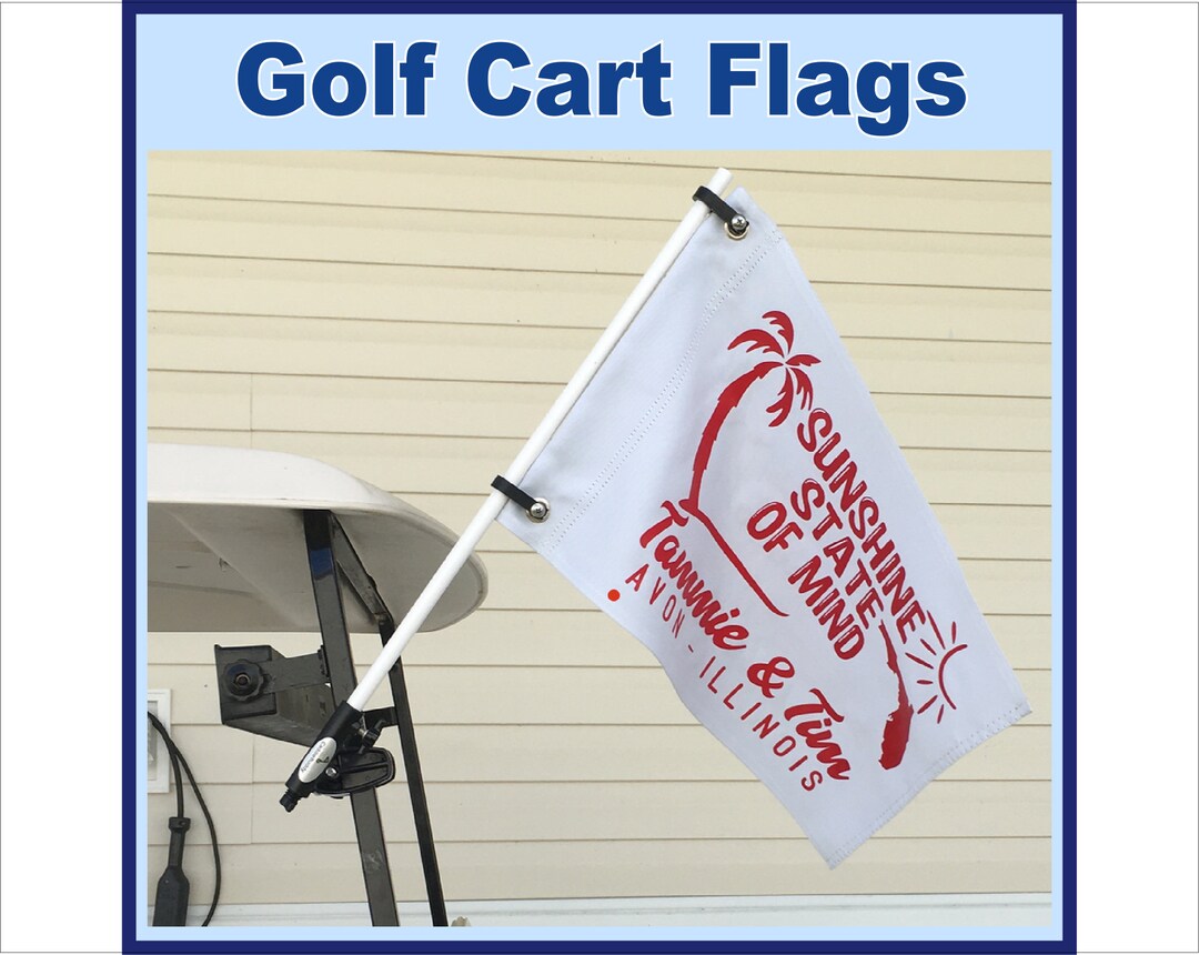 Unique Snowbird, Campers or Golfers Golf Cart Flag, Two Sided, Free ...