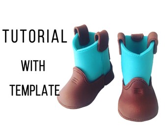 Baby Boot Tutorial Template - Etsy