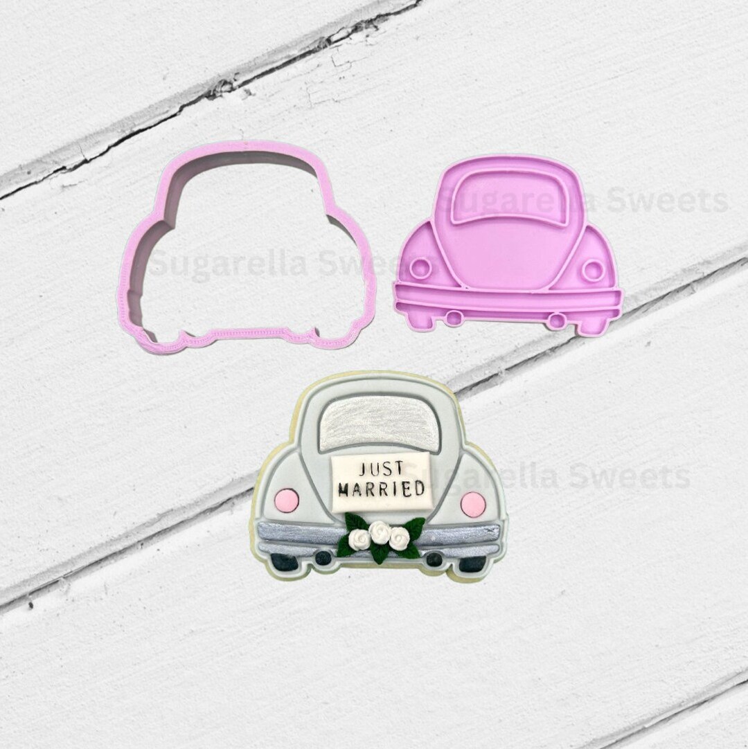 Wedding Car Cookie Cutter and Embosser, Engagement Favor - Etsy