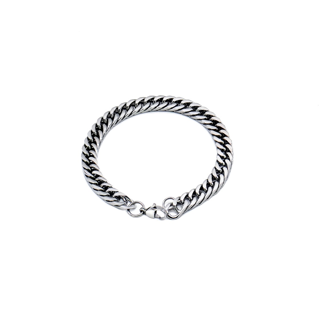 Cuban Chain Link Bracelet Silver Titanium Steel High Fashion - Etsy UK