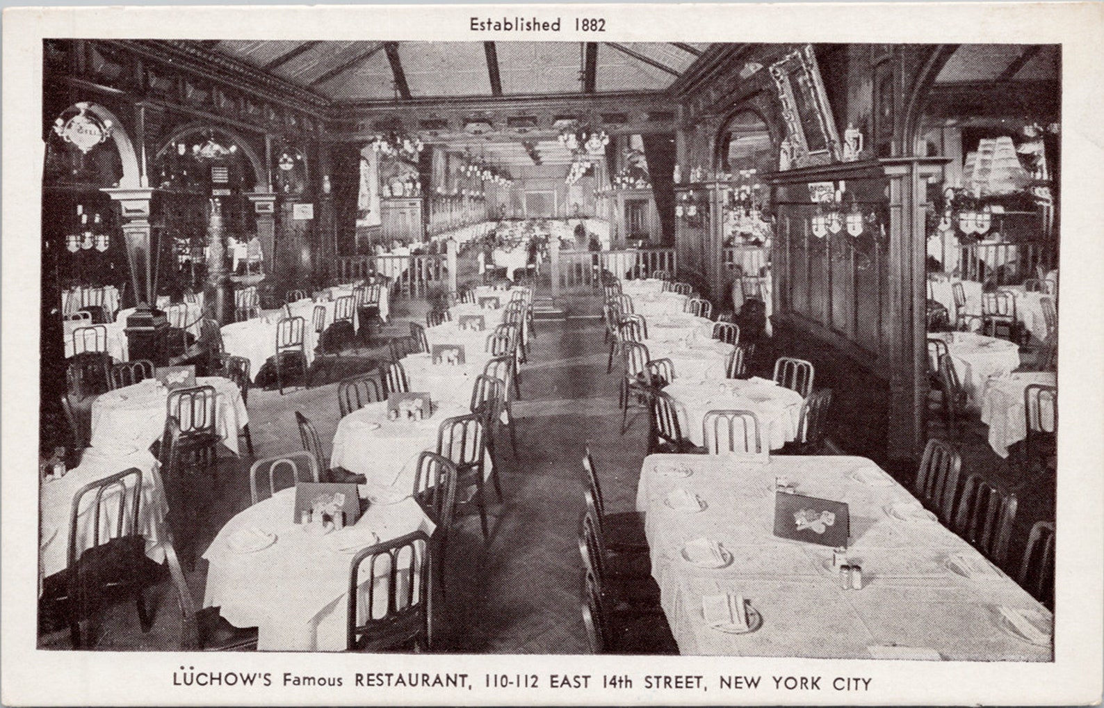 Luchow's Famous Restaurant New York City NY NYC Vintage Advertising ...
