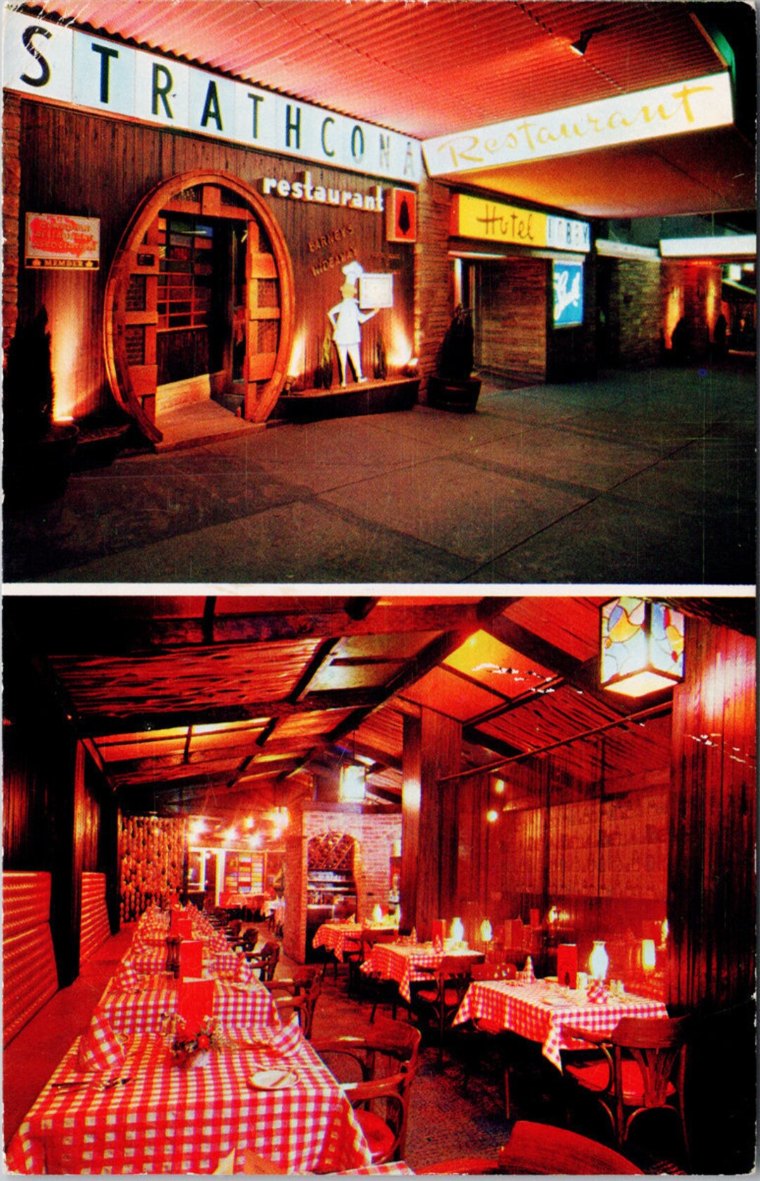 Victoria BC Hotel Strathcona Barney's Hideaway Dining Restaurant C1970s ...