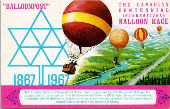 Canadian Centennial Balloon Race 1967 Balloonpost Calgary - Etsy