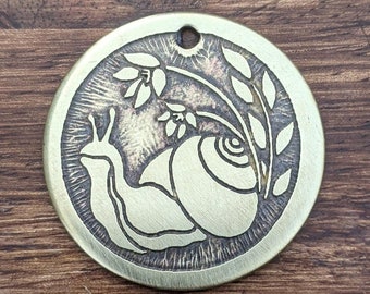 Dog Tag, Dog Tags for Dogs, Dog Tags, Pet Id Tag, Snail on a Stump ...