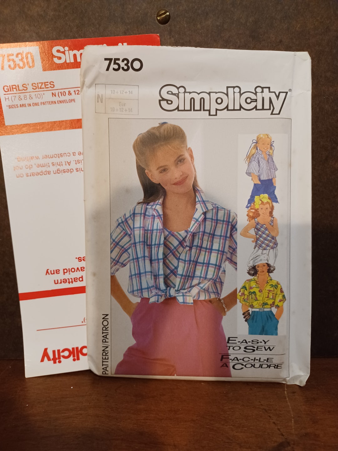 Vintage Simplicity #7530 Sewing Pattern/ Uncut/ Girls' Tops - Etsy