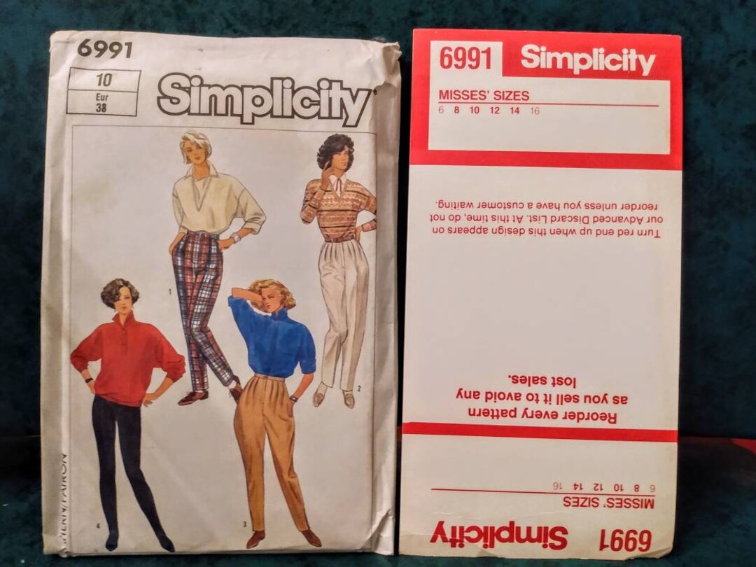 Vintage SIMPLICITY 6991 Sewing Pattern/ Uncut/ Misses' - Etsy Australia