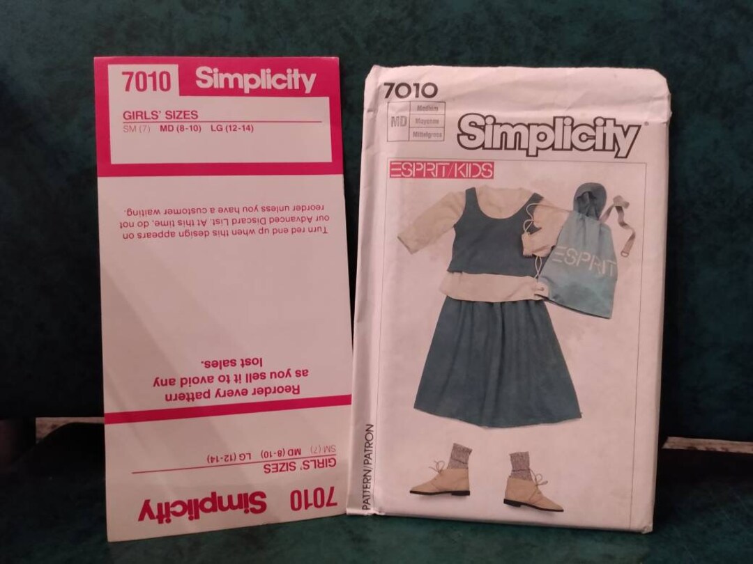 Vintage Simplicity 7010 Sewing Pattern/ Uncut/ Espirit Kids Design - Etsy