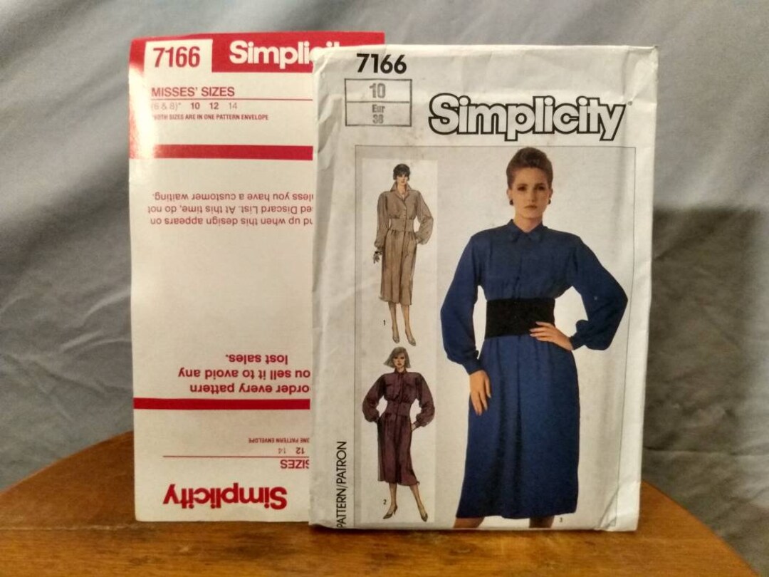 Vintage Simplicity #7166 Sewing Pattern/ Uncut/ Misses Dress - Etsy