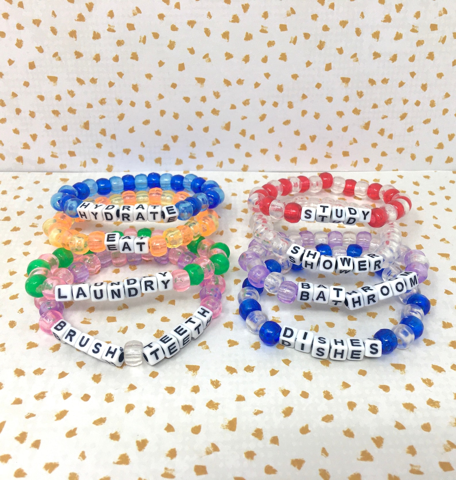 Chore and Task Reminder Kandi Bracelets | ADHD Tool, Chore List, ADHD ...