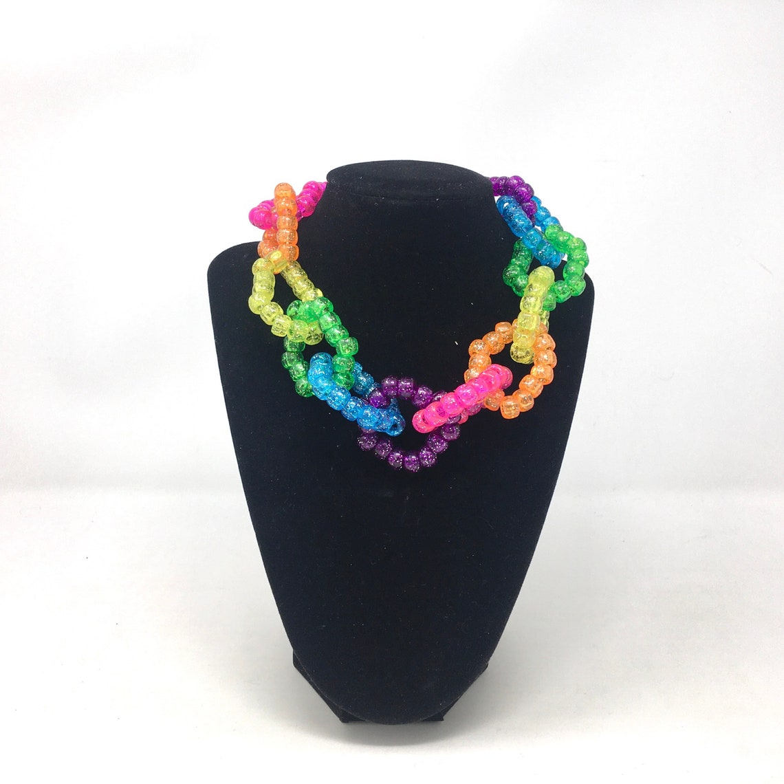 Rainbow Kandi Chain Choker Kandi Choker Kandi Necklace - Etsy