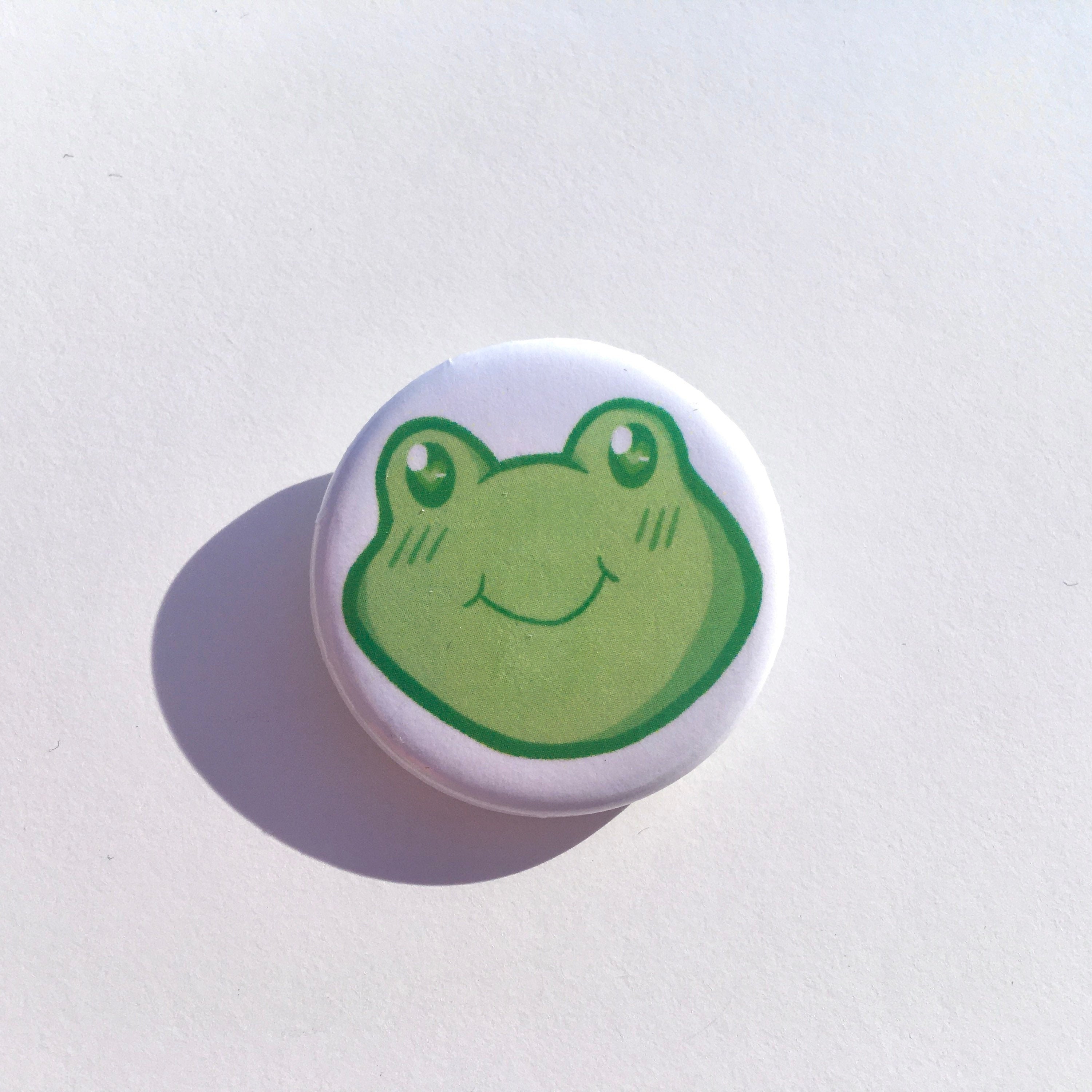 Happy Frog Button || Froggy, Frogger, Cute, Aesthetic, Cartoon, Cute ...