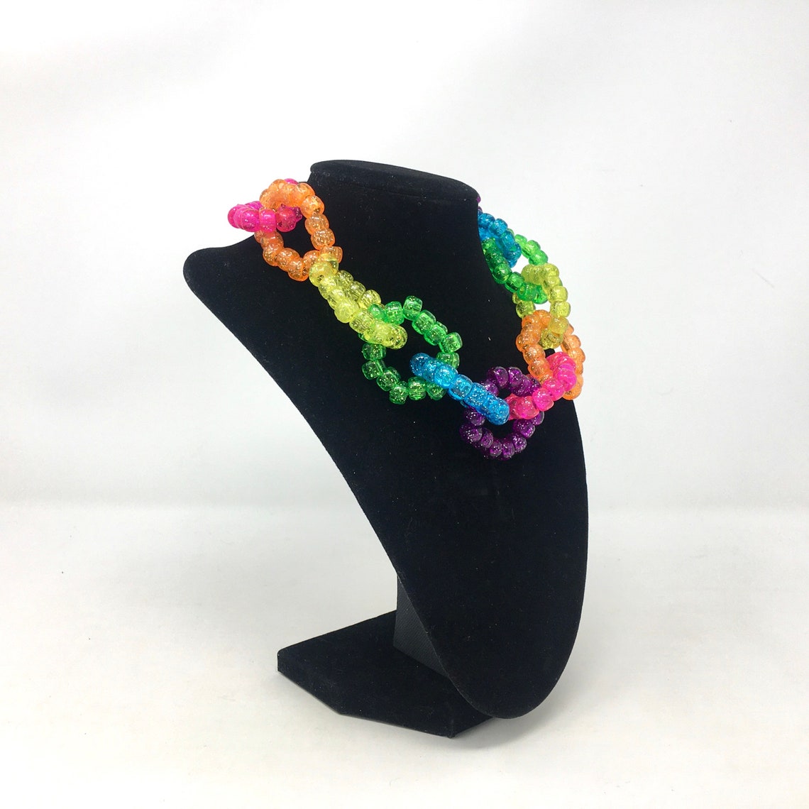 Rainbow Kandi Chain Choker Kandi Choker Kandi Necklace - Etsy