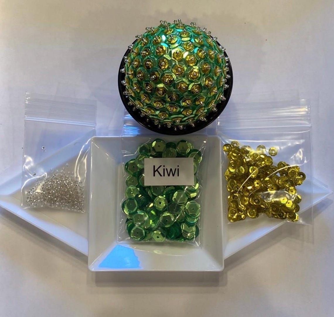 Fruit Sequin Ornament Ball Kit - Etsy