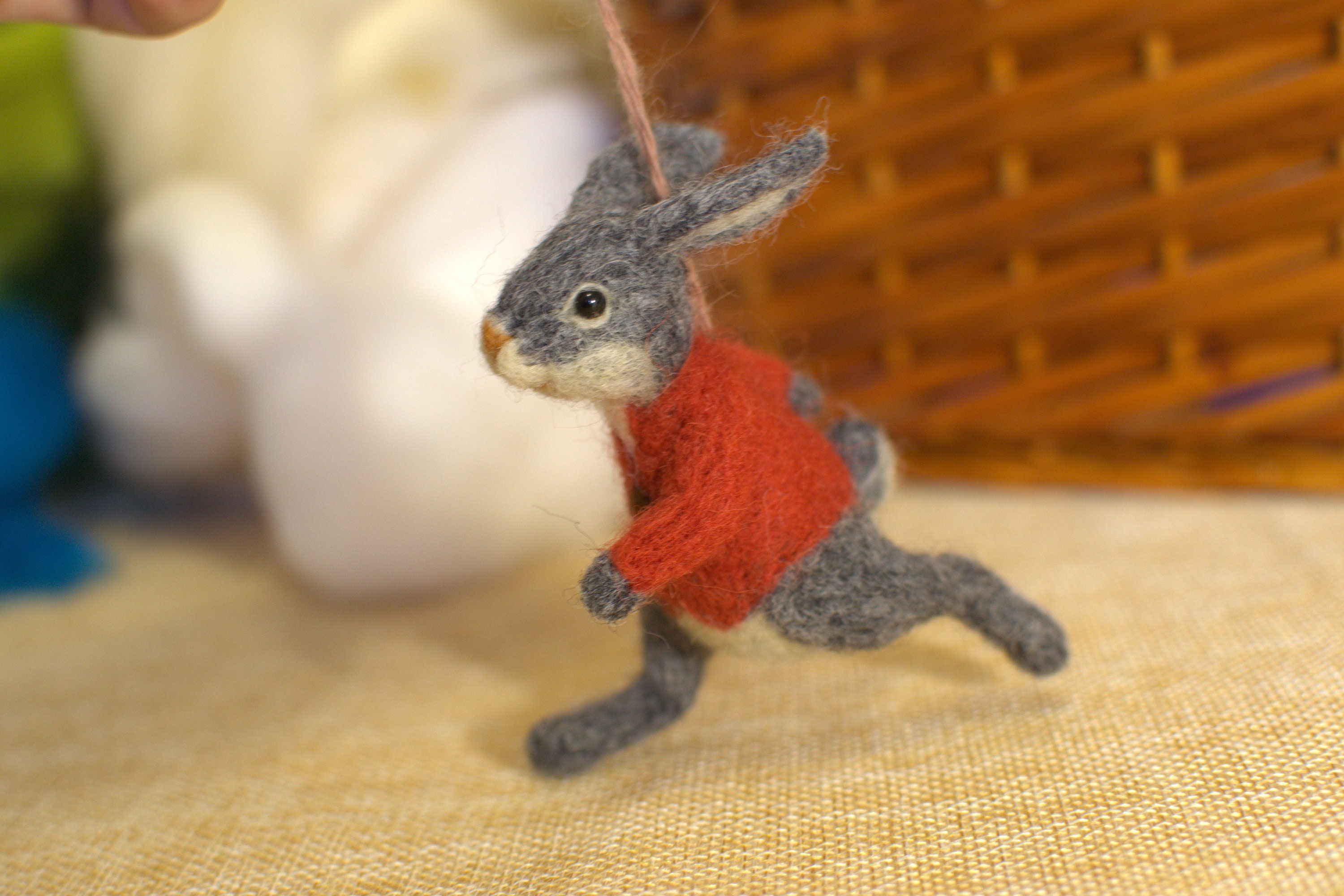 Needle Felted Hare Needle Felted Animal. Christmas Decoration - Etsy