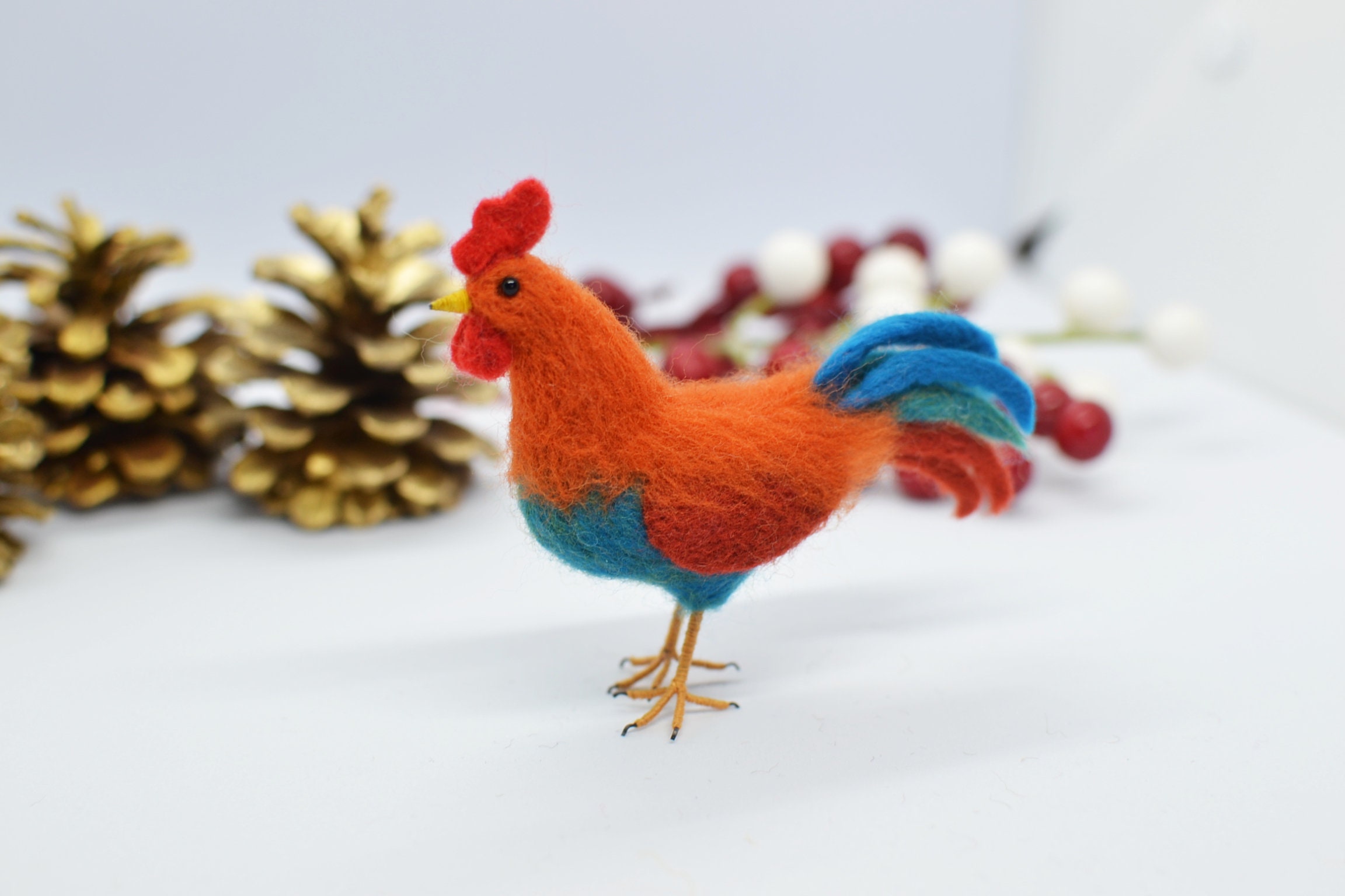 Felt Roosters