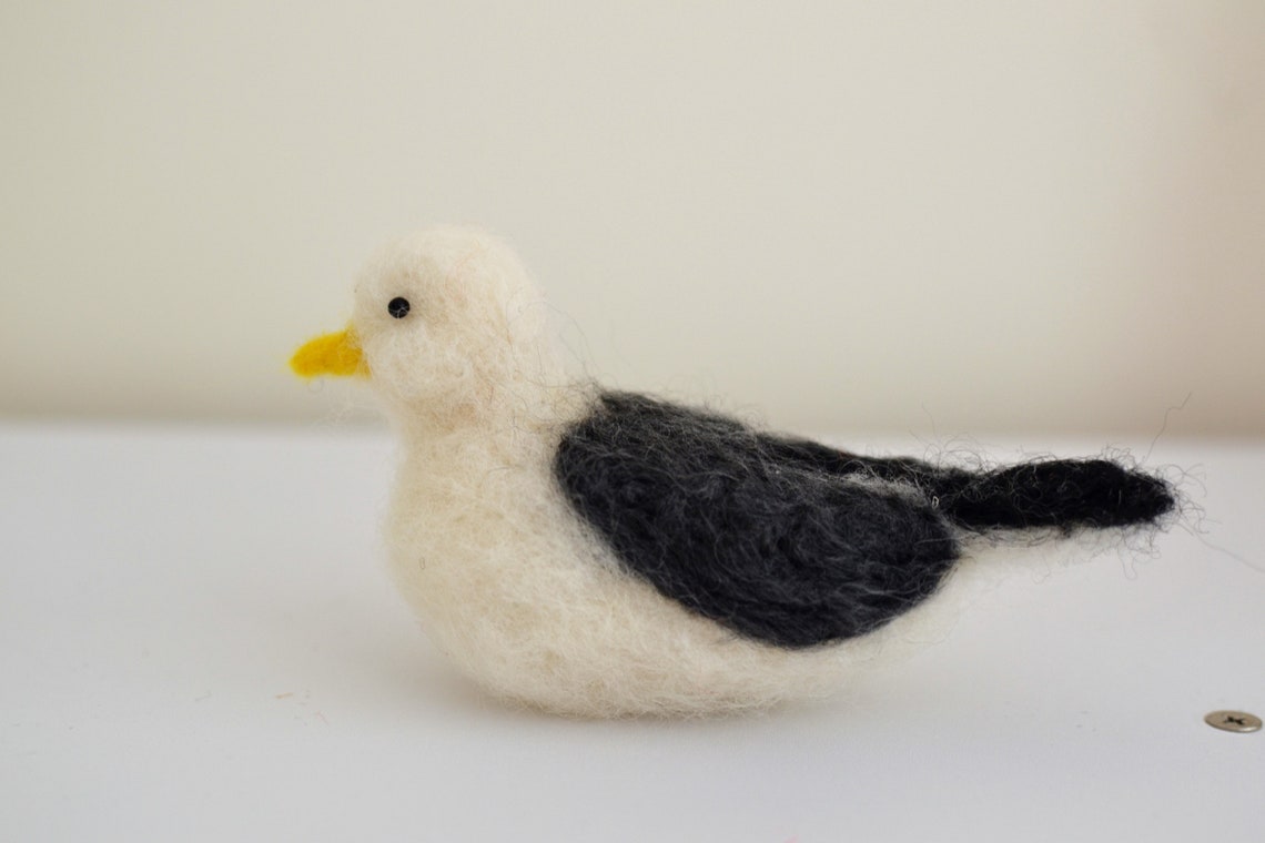 Needle Felted Seagull Bird Needle Felted Bird Christmas Ornament. - Etsy