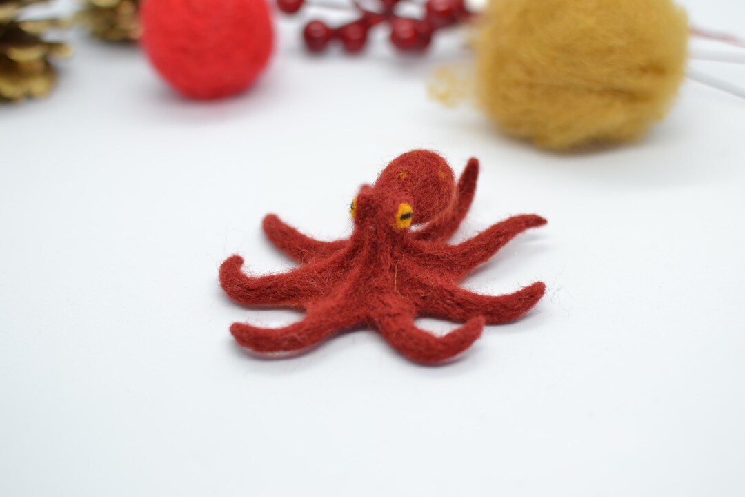 Needle Felted Octopus.handmade Sea Creaturesneedle Felted - Etsy