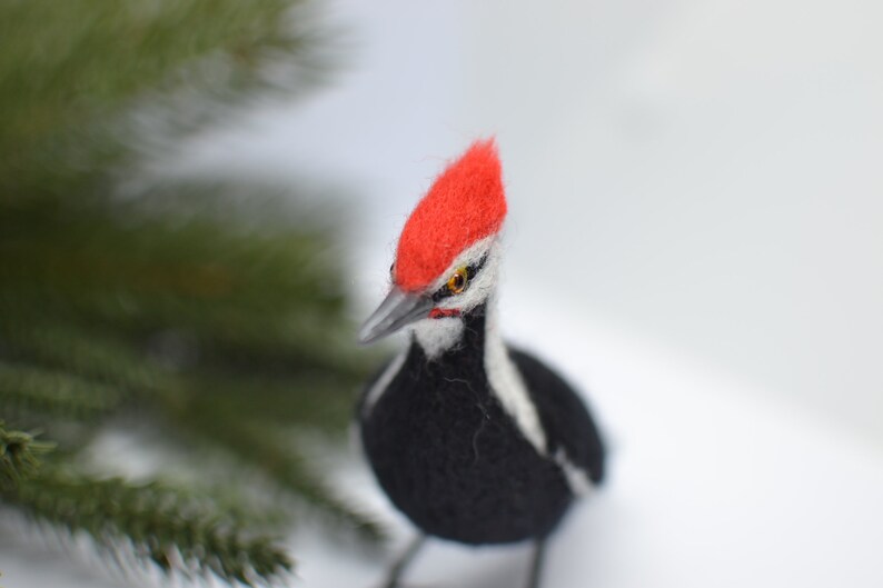 Needle Felted Pileated Woodpecker. Birds Home Decor. Needle - Etsy